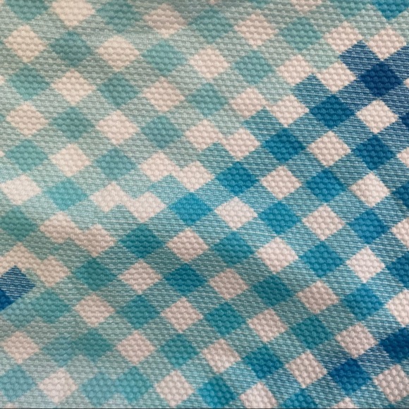 blue picnic pattern bikini